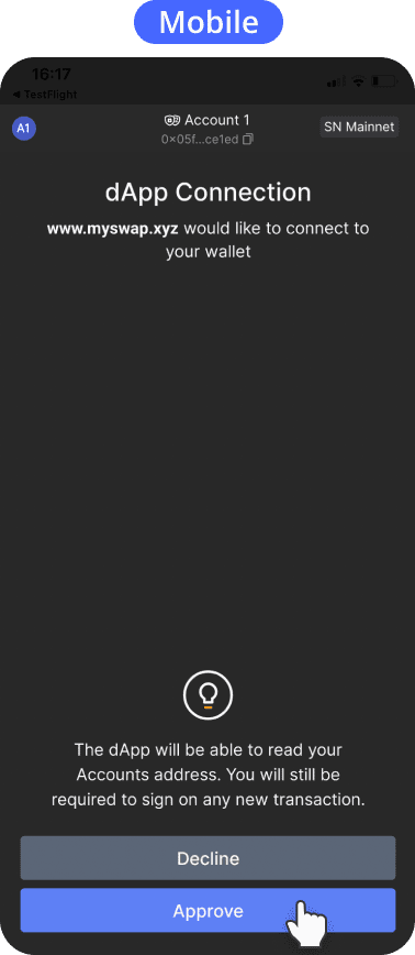 dApp Gallery, the relevant list