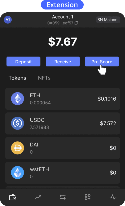 Starknet Pro Score, Master the Starknet Ecosystem